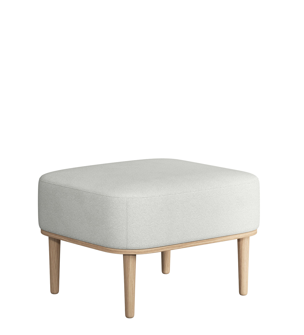 SERENA pouf - natural oak/silver grey