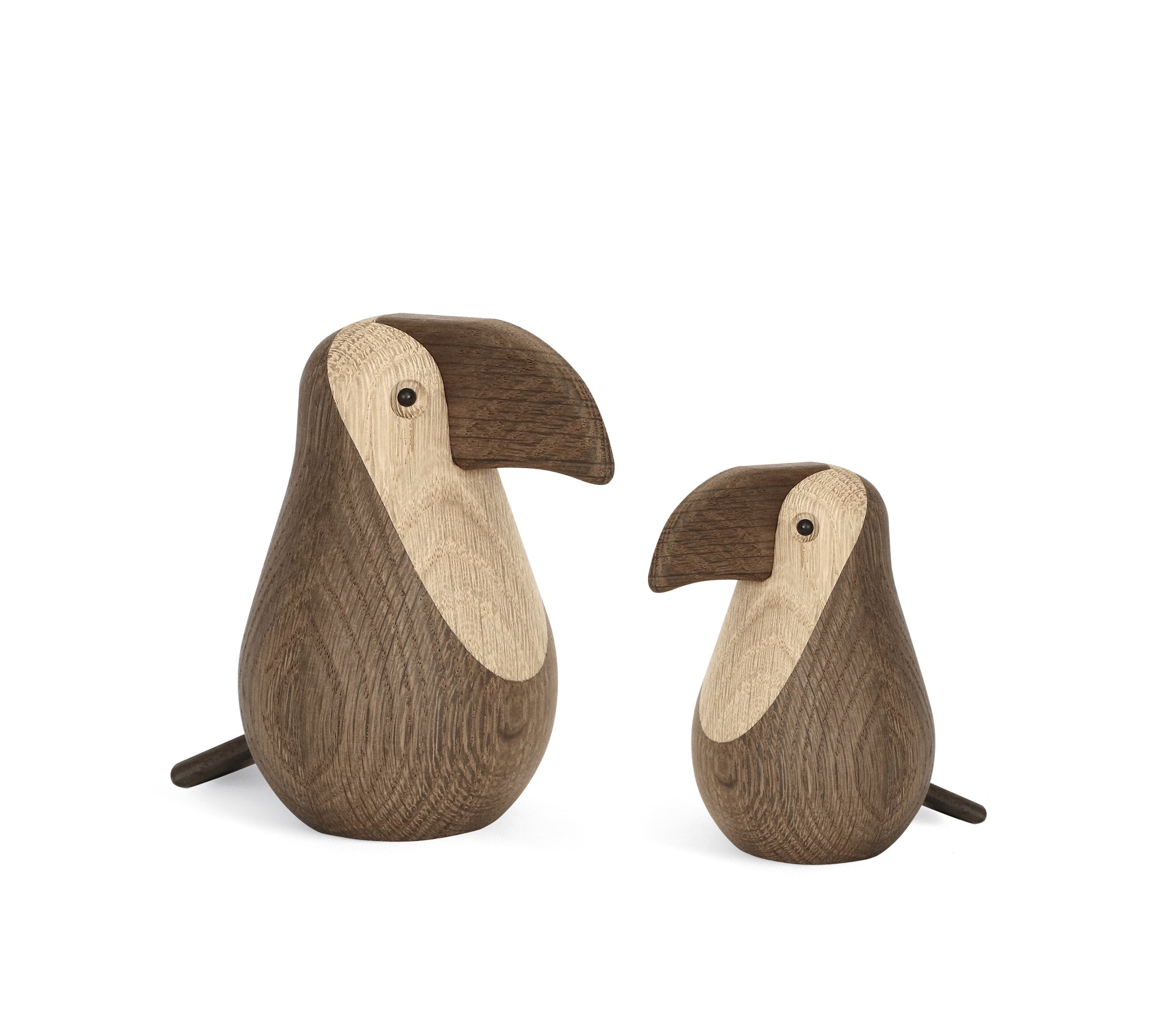 Novoform wooden TOUCAN figurine in natural oak - small