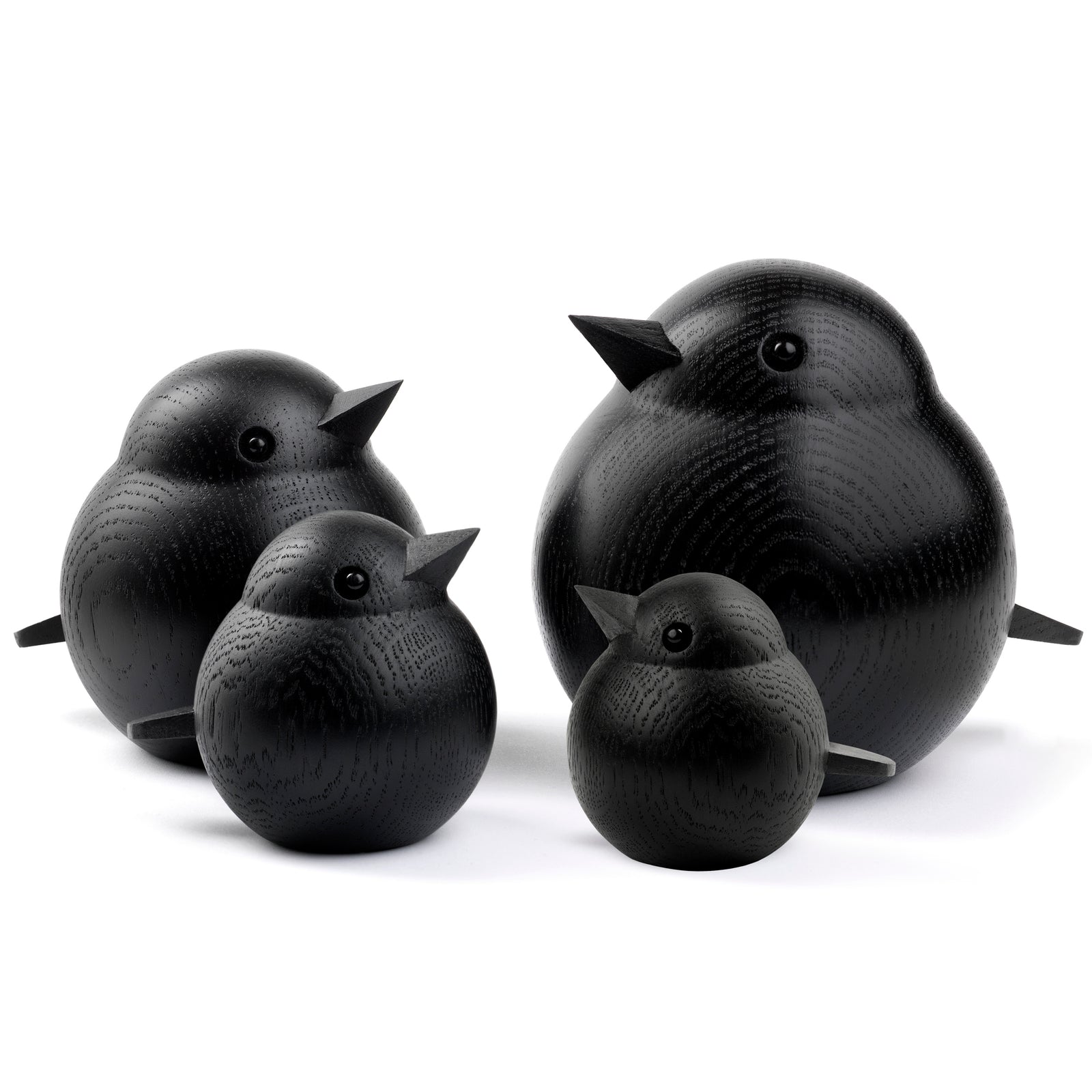 Novoform MINI SPARROW figurine in black stained oak wood